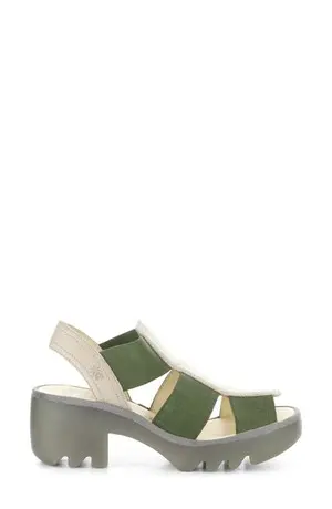 Fly London Teev Platform Sandal - Taupe/khaki