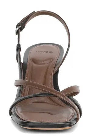 Vince Lilian Strappy Sandals - Black/cedar Brown