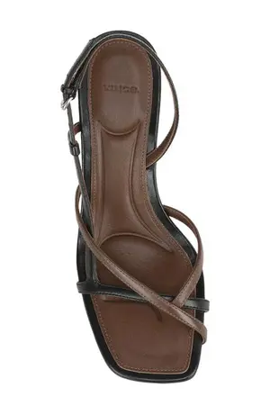 Vince Lilian Strappy Sandals - Black/cedar Brown