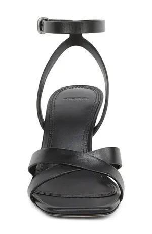 Vince Parma Ankle Strap Wedge Sandal - Black