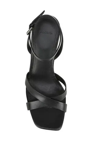 Vince Parma Ankle Strap Wedge Sandal - Black
