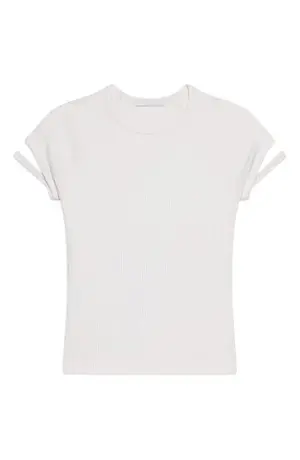 Helmut Lang Raglan Sleeve Rib T-shirt - Optic White