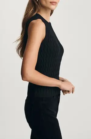 MAVI Cable Stitch Cotton & Cashmere Sweater Vest