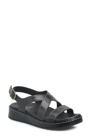BØRN Victoria Slingback Sandal - Black Leather