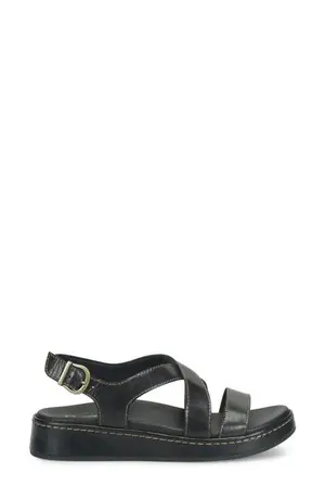 BØRN Victoria Slingback Sandal - Black Leather