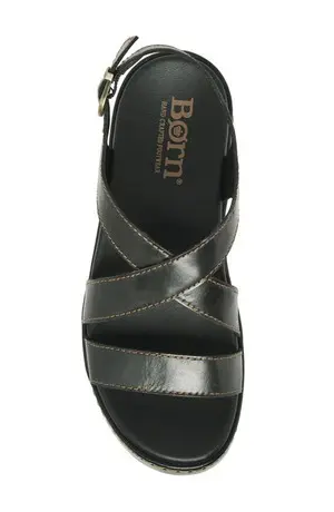 BØRN Victoria Slingback Sandal - Black Leather