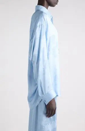 Balenciaga Washed Silk Cocoon Shirt