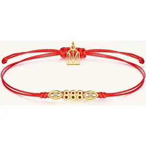 MANTRA Angel Number Thread Bracelet - 888 - Yellow Gold