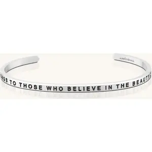MANTRA The Future Belongs To Those Who Believe In The Beauty Of Their Dreams Bracelet - Silver