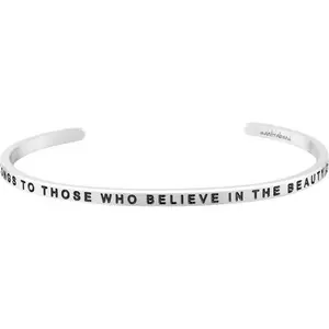 MANTRA The Future Belongs To Those Who Believe In The Beauty Of Their Dreams Bracelet - Silver