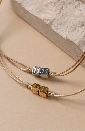 MANTRA Thread Of Divine Guidance 1111 Bracelet - Silver