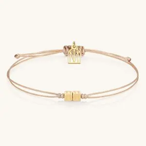 MANTRA Thread Of Divine Guidance 1111 Adjustable Bracelet - Yellow Gold