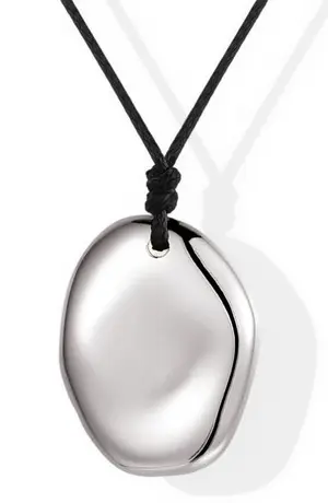 MANTRA Touchstone Pendant Necklace - Silver