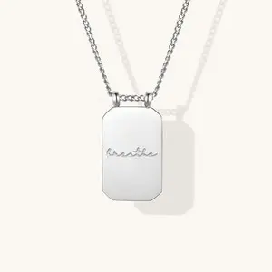 MANTRA Pendant Necklace - Silver