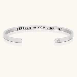 MANTRA Believe In You Like I Do Bracelet - Silver