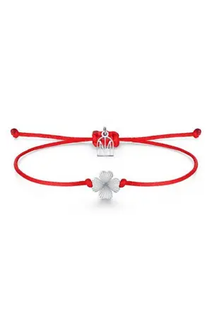 MANTRA Clover Good Luck Charm Bracelet - Silver