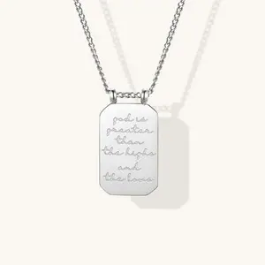 MANTRA God Is Greater Necklace - Silver