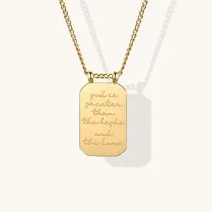 MANTRA God Is Greater Necklace - Yellow Gold