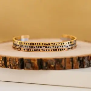 MANTRA Braver, Stronger Cuff - Yellow Gold