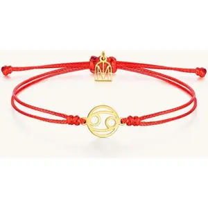 MANTRA Zodiac Thread Bracelet - Cancer Yellow Gold