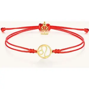 MANTRA Zodiac Thread Bracelet - Leo Yellow Gold