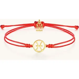 MANTRA Zodiac Thread Bracelet - Pisces Yellow Gold