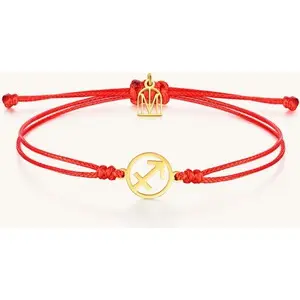 MANTRA Zodiac Thread Bracelet - Sagittarius Yellow Gold