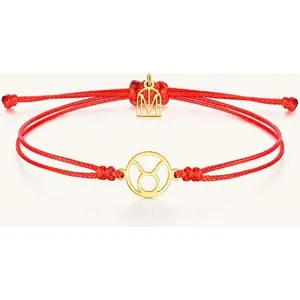 MANTRA Zodiac Thread Bracelet - Taurus Yellow Gold