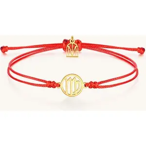 MANTRA Zodiac Thread Bracelet - Virgo Yellow Gold