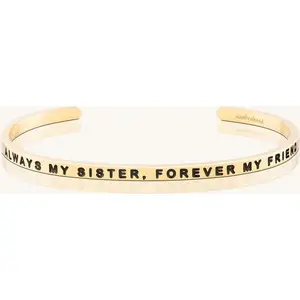 MANTRA Always My Sister Cuff - Yellow Gold