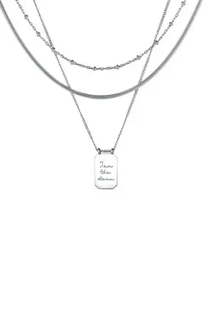 MANTRA I Am The Storm Layered Necklace - Silver