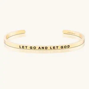 MANTRA Let Go And Let God Bracelet - Yellow Gold