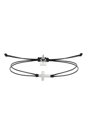 MANTRA Mantra The Cross Thread Bracelet Silver