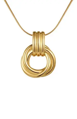 MANTRA Triple Knot Pendant Necklace - Gold