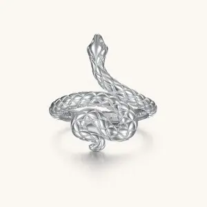 MANTRA Rebirth And Renewal Snake Ring - Silver