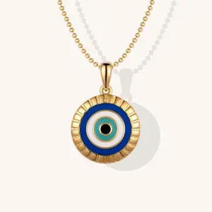 MANTRA Mantra I Am Supported And Protected Evil Eye Necklace Gold