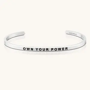 MANTRA Bangle Bracelet - Silver