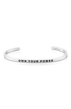 MANTRA Own Your Power Cuff Bracelet - Silver