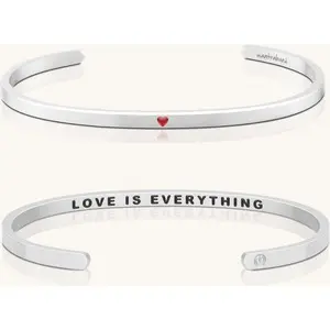 MANTRA Love Is Everything Cuff Bracelet - Silver