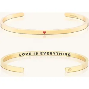 MANTRA Love Is Everything Cuff Bracelet Yellow Gold