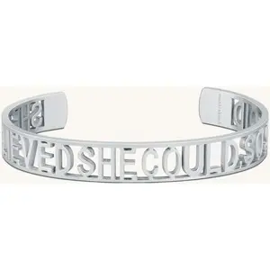 MANTRA She Believed She Could Bangle - Silver