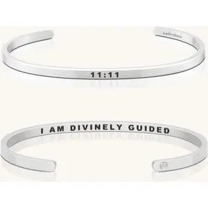 MANTRA Angel Number 1111 Cuff Bracelet - Silver