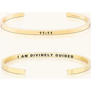 MANTRA Angel Number 1111 Cuff Bracelet - Yellow Gold