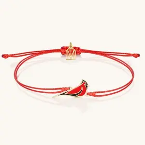 MANTRA Thread Of The Red Cardinal Bracelet - Yellow Gold