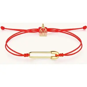 MANTRA Safety Pin Protection Bracelet - Yellow Gold