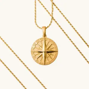 MANTRA Mandala Pendant Necklace - Gold