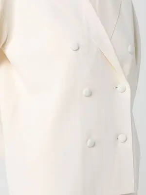 Max Mara Double-breasted Knit Blazer - Ivory