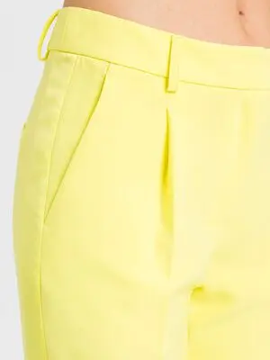 TWINSET Crêpe Cropped Slim Fit Trousers - Lime