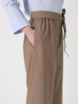 Max Mara Virgin Wool Palazzo Trousers - Brown