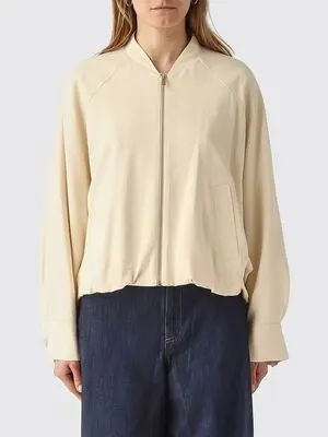 TWINSET Stretch Viscose Bomber Jacket - Yellow Cream